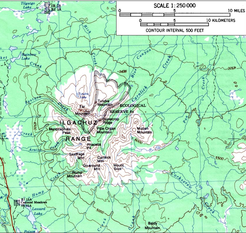 Contour Map of Ilgachuz Range – Friends of Ecological Reserves