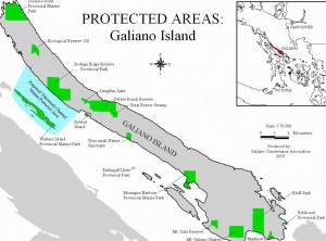Protected Areas Map of Galiano Island – Friends of Ecological Reserves